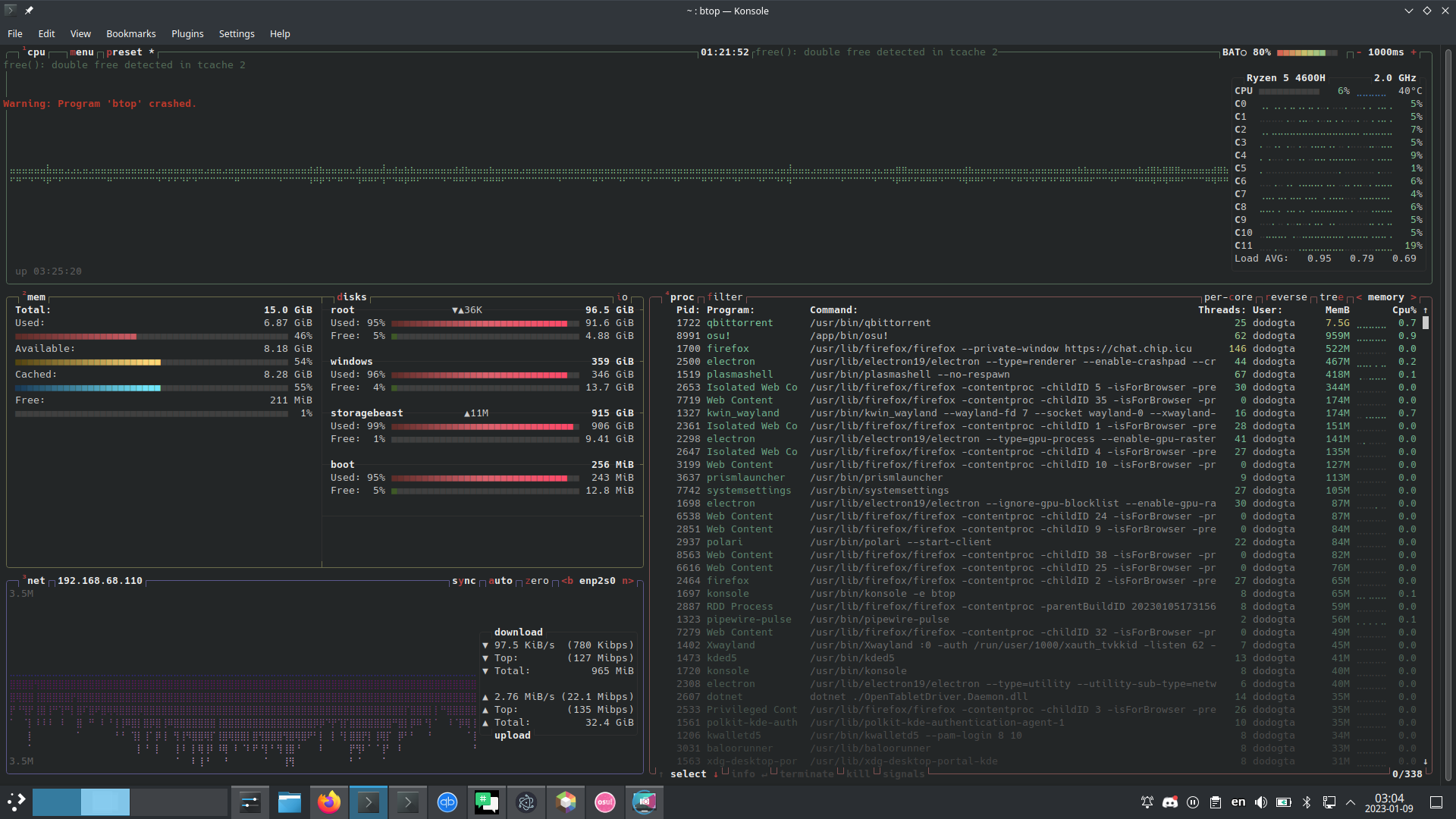[BUG] btop randomly crashing when fstrim is being performed · Issue #492 · aristocratos/btop ...