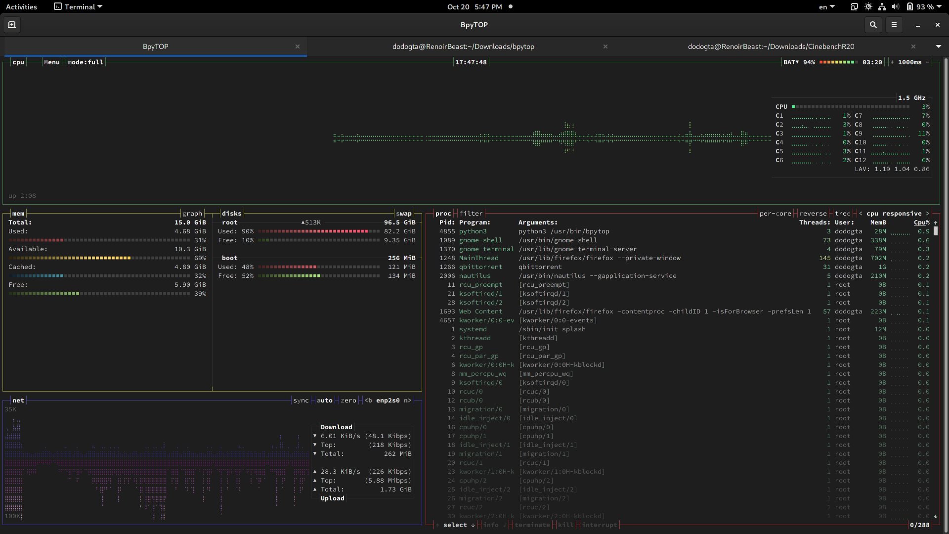 [BUG] The CPU model/temperature is missing on bpytop >= 1.0.43 · Issue ...