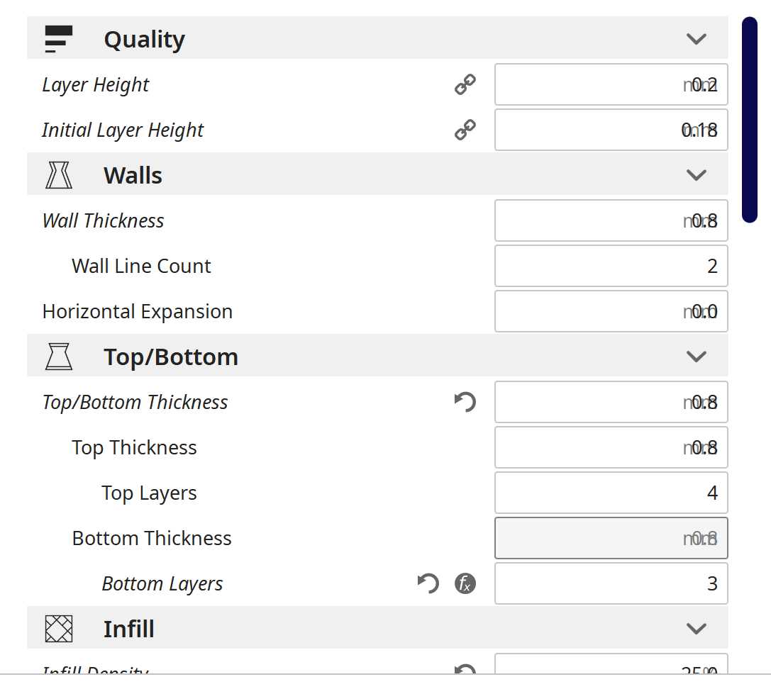 The Numbers Overlapping Measurement Units · Issue 9704 · Ultimaker 