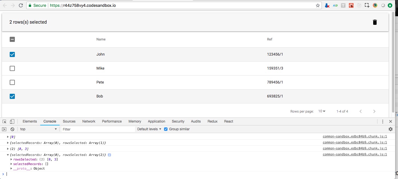 Checkboxes state is not persisting · Issue #128 · gregnb/mui-datatables · GitHub