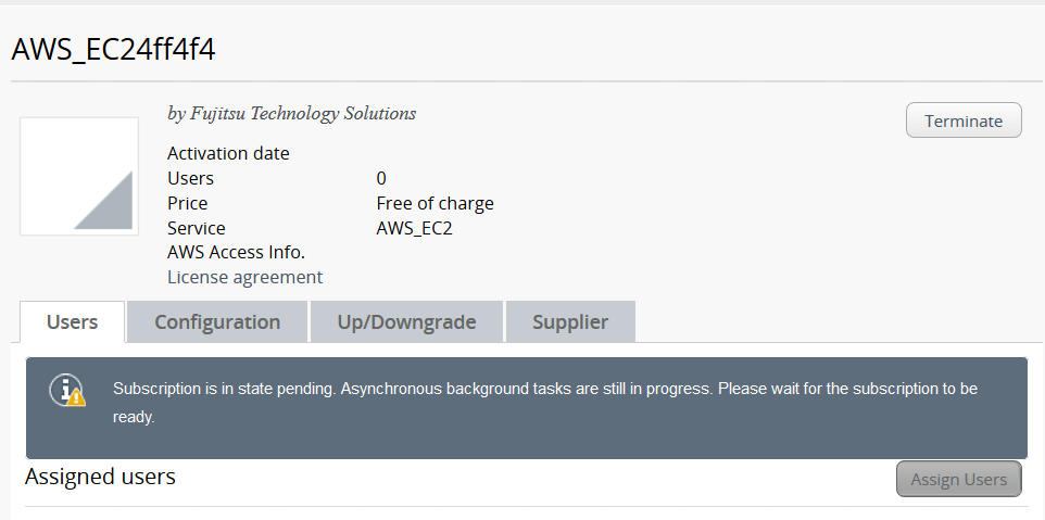 AWS Subscription is in pending state forever even when instance is provisioned properly! · Issue ...