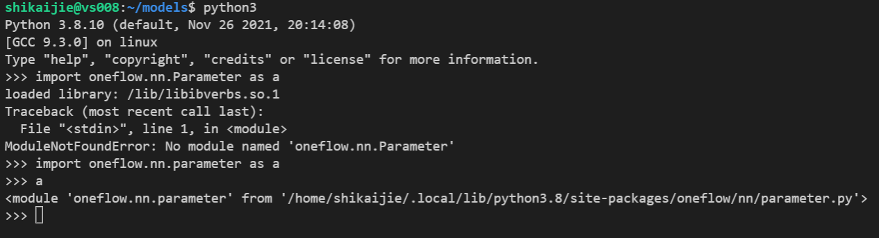 Parameter or parameter? · Issue #7281 · Oneflow-Inc/oneflow · GitHub