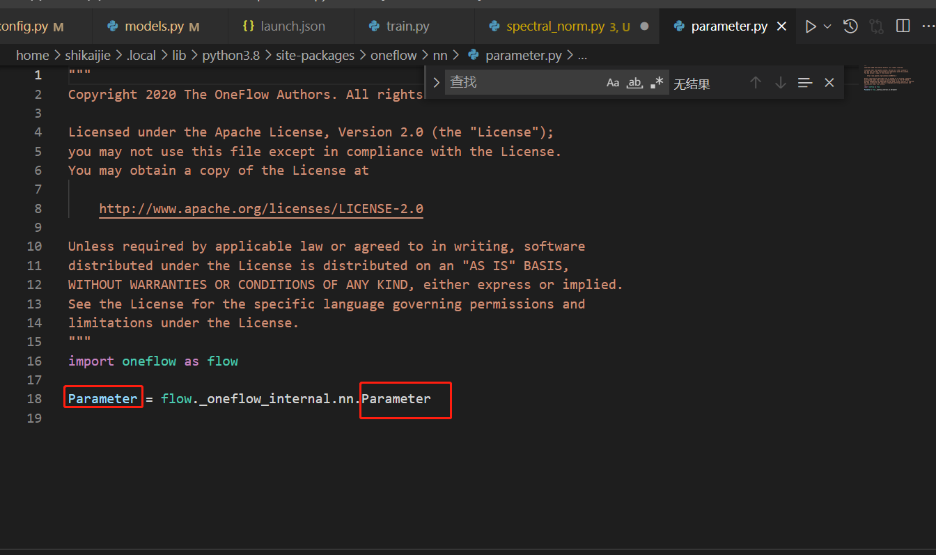 Parameter or parameter? · Issue #7281 · Oneflow-Inc/oneflow · GitHub