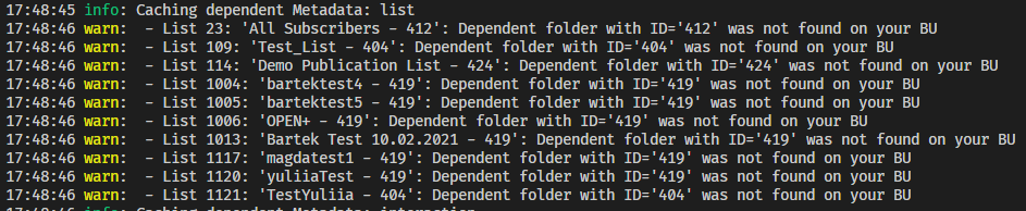 [BUG] list-caching fails if folders are not a dependency of one of the retrieved types · Issue ...