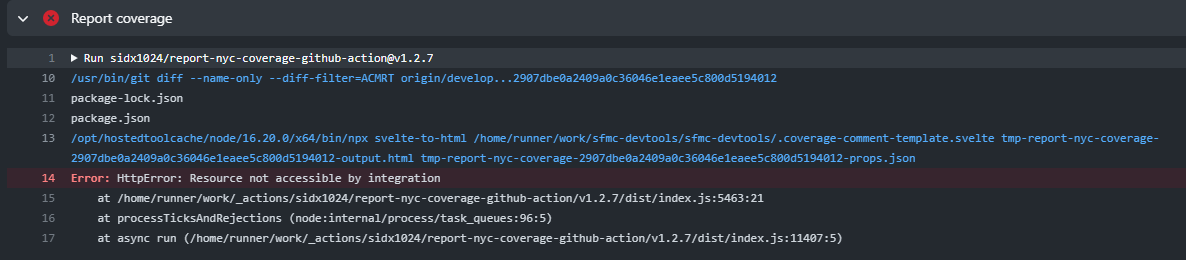 [bug] Coverage Github Actions Fail Due To Insufficient Access If Triggered By Dependabot · Issue