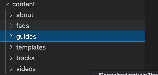 Content Directory organization · Issue #55 · CodingTrain/thecodingtrain.com · GitHub