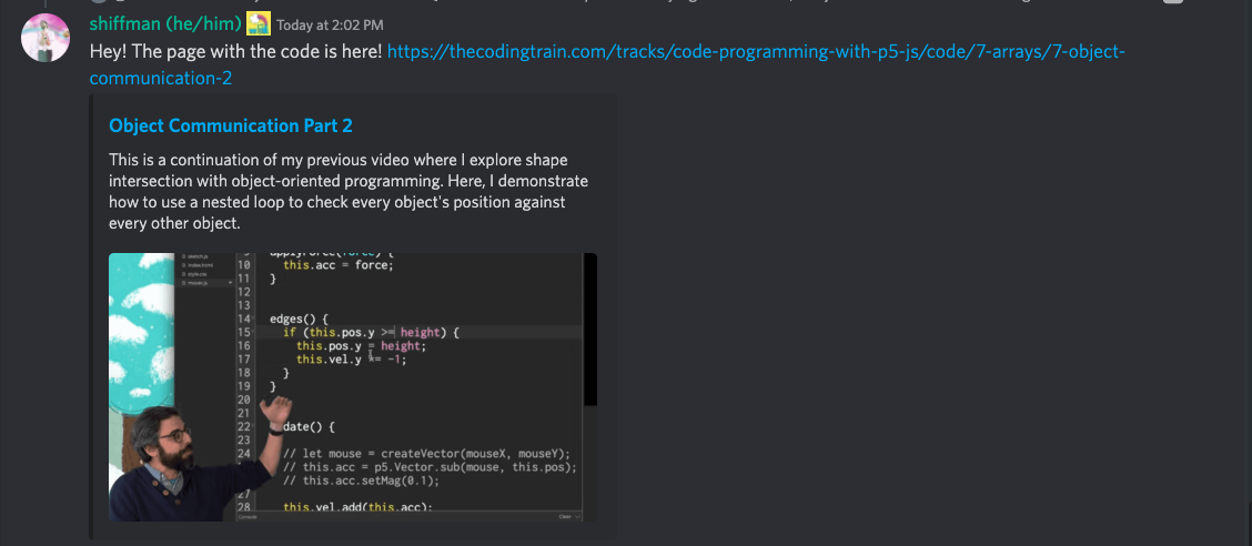 Image Preview Sharing A Track Video · Issue 514 · Codingtrain · Github