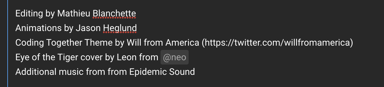 Video JSON credits YT description generator · Issue #771 · CodingTrain/thecodingtrain.com · GitHub