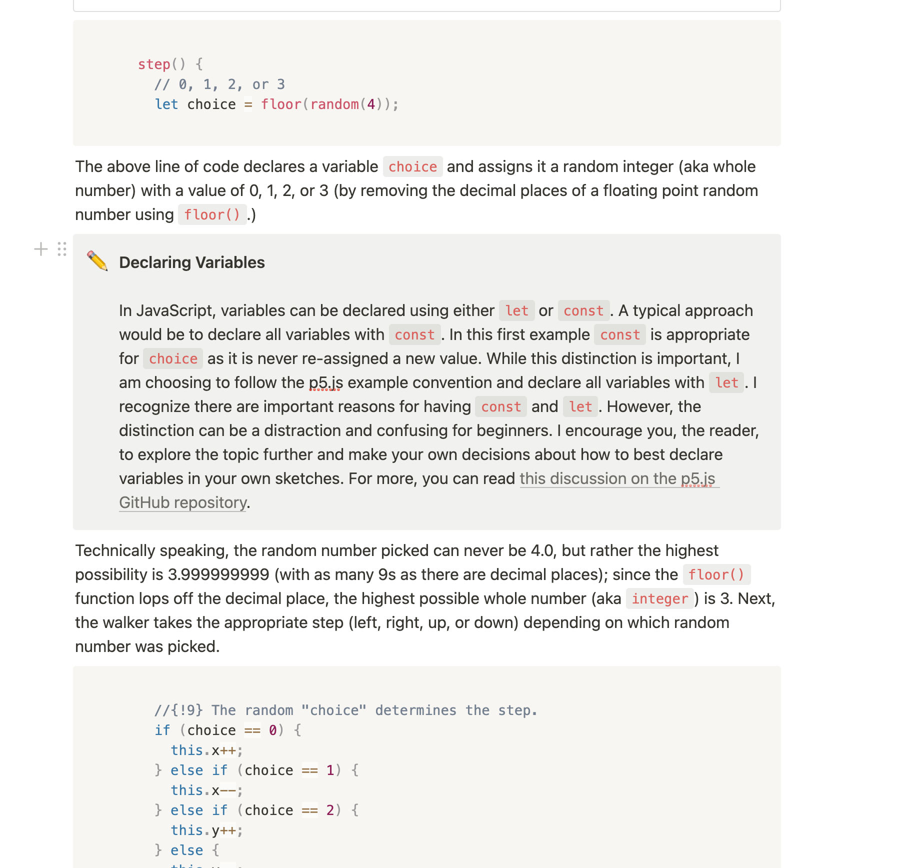 Use let+const or just let? · Issue #140 · nature-of-code/noc-book-2 · GitHub