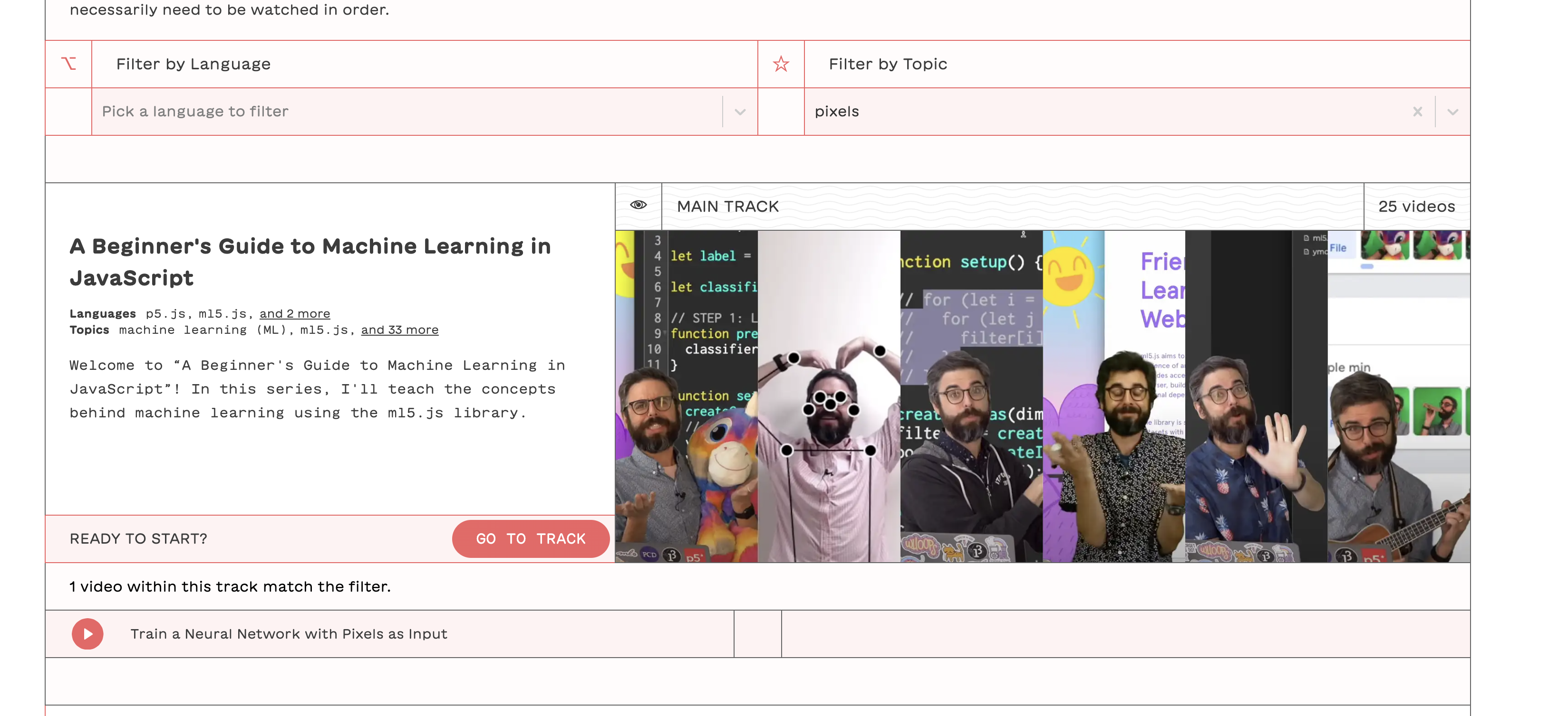 Track Topics Pages Not Updating · Issue 1257 · Codingtrain · Github