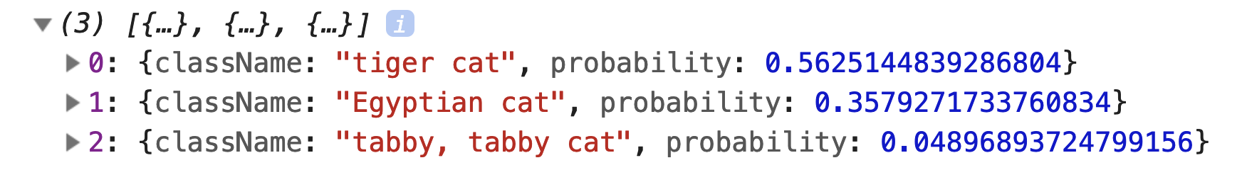 Return probability with featureExtractor classification · Issue #200 · ml5js/ml5-library · GitHub