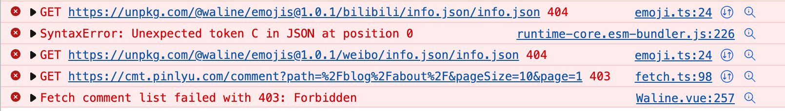[Bug]: 表情包加载错误 · Issue #976 · walinejs/waline · GitHub