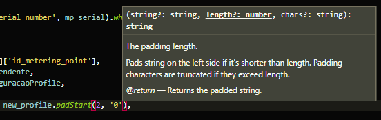 Bug on padStart function hint (NodeJS) · Issue #64242 · microsoft ...