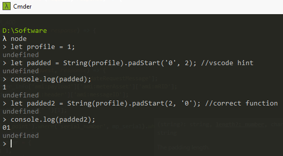Bug on padStart function hint (NodeJS) · Issue #64242 · microsoft/vscode · GitHub