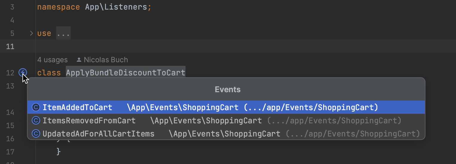 [Feature Request]: Find event should work with Event Subscribers · Issue #768 · laravel-idea ...