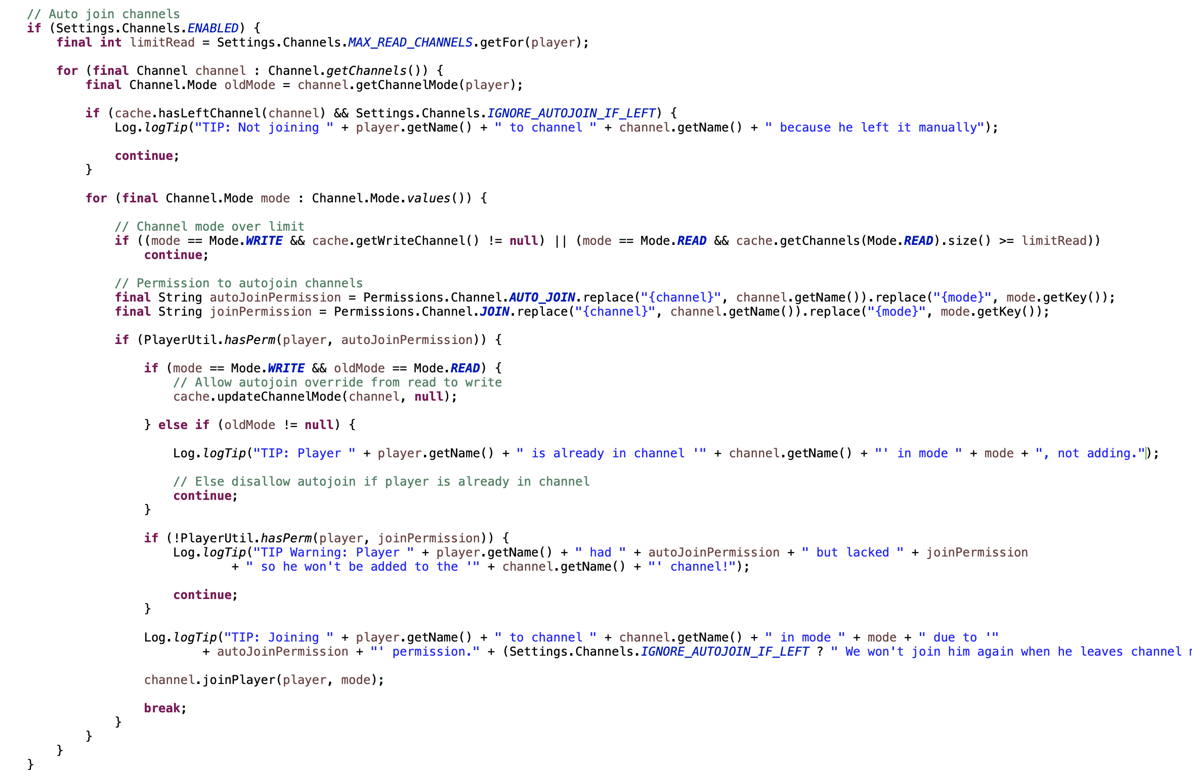 1.16.5 Players get periodically kicked out of the channels even with ...