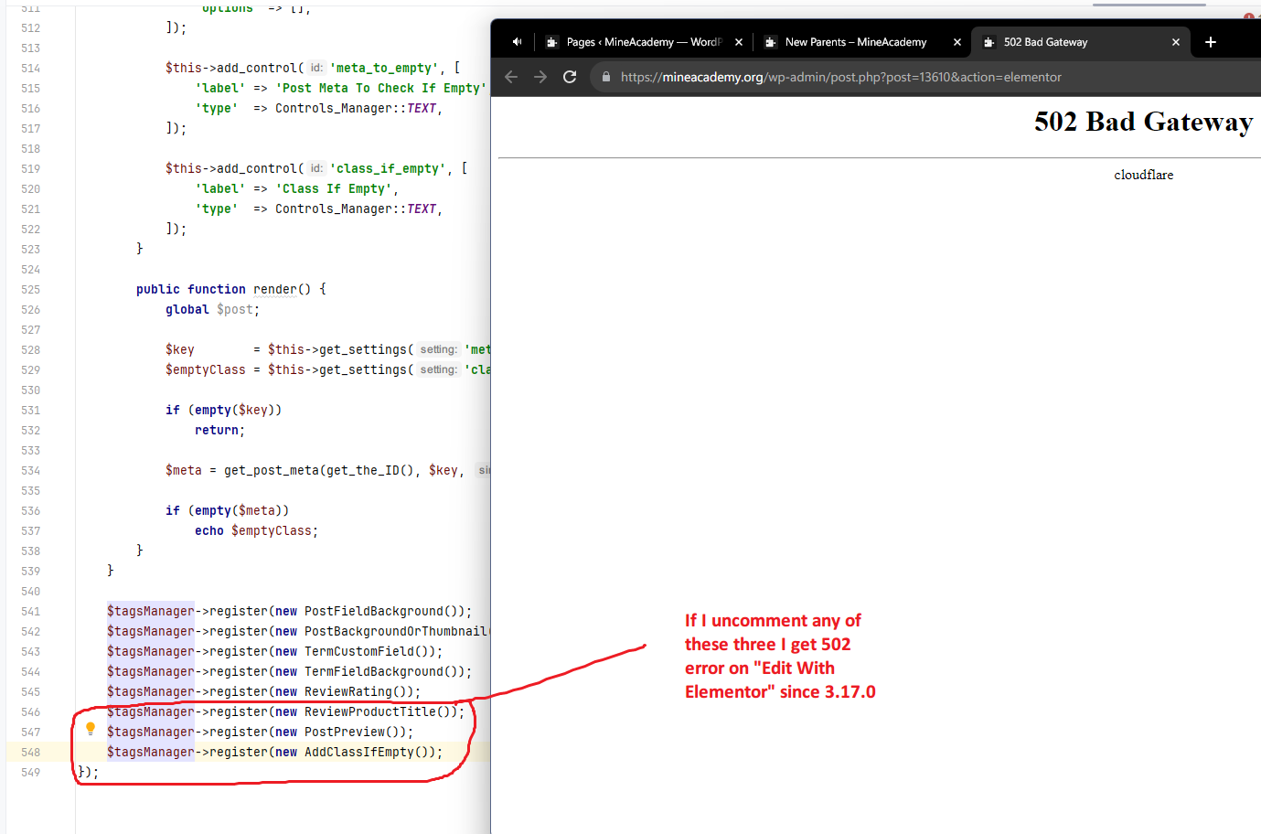 Critical 502 Bad Gateway On Edit With Elementor · Issue 24097 · Elementor Elementor · Github
