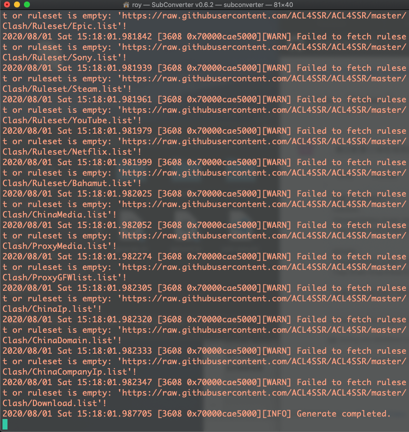 通过配置订阅在线规则出现「Failed to fetch ruleset or ruleset is empty」提示 · Issue #231 · tindy2013 ...