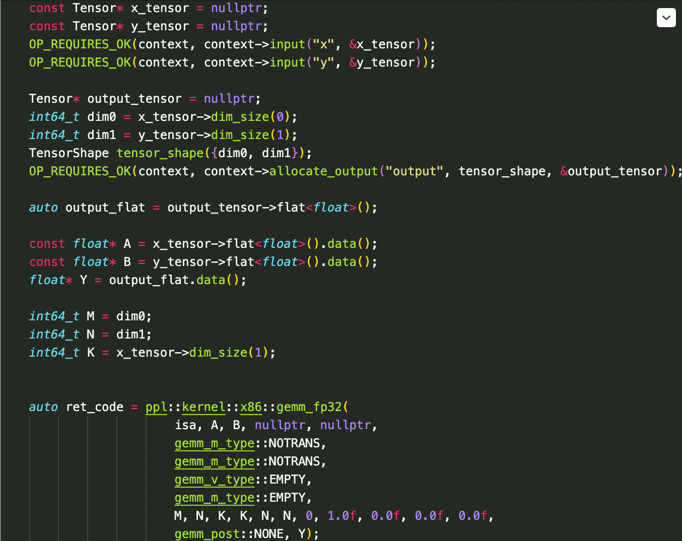 【gemm_fp32_fma performance】常用shape下，gemm_fp32_fma和tensorflow1.15 eigen ...