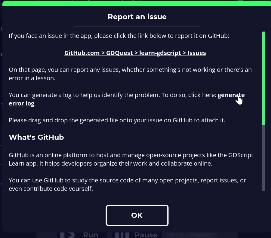 Windows : Report issue :Generate raport doesn't work · Issue #344 · GDQuest/learn-gdscript · GitHub