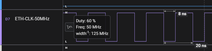 RMII from ESP at 2MHz, RMII to ESP at 50MHz. KSZ8794 Ethernet Switch ...