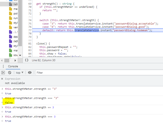 strength is types as string but is actually number · Issue #14 · eisberg-labs/ngx-strength-meter ...