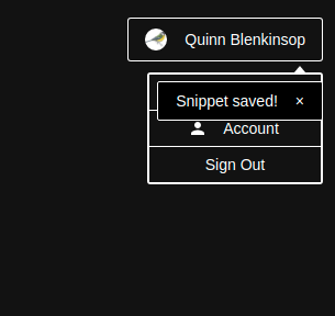 Snippet saved overlaps user menu · Issue #1062 · carbon-app/carbon · GitHub