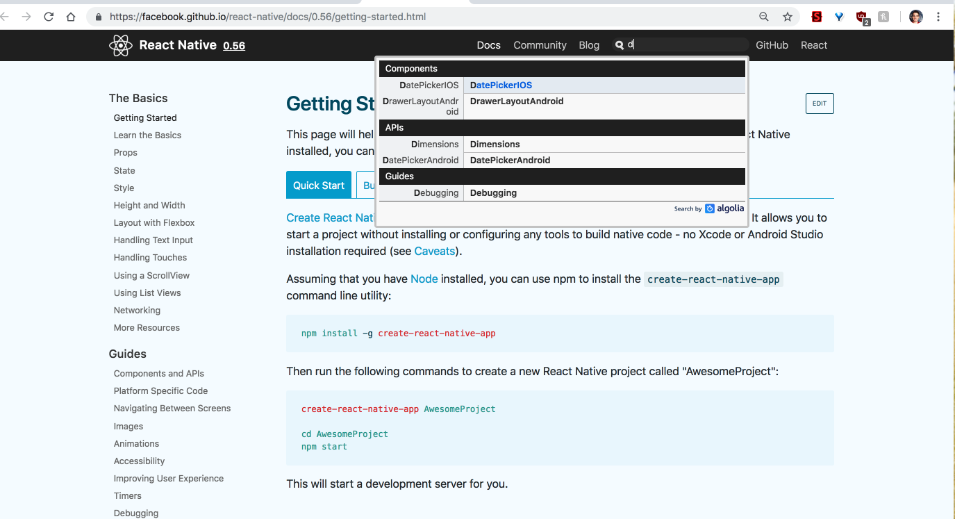 Search functionality not working · Issue #547 · facebook/react-native ...