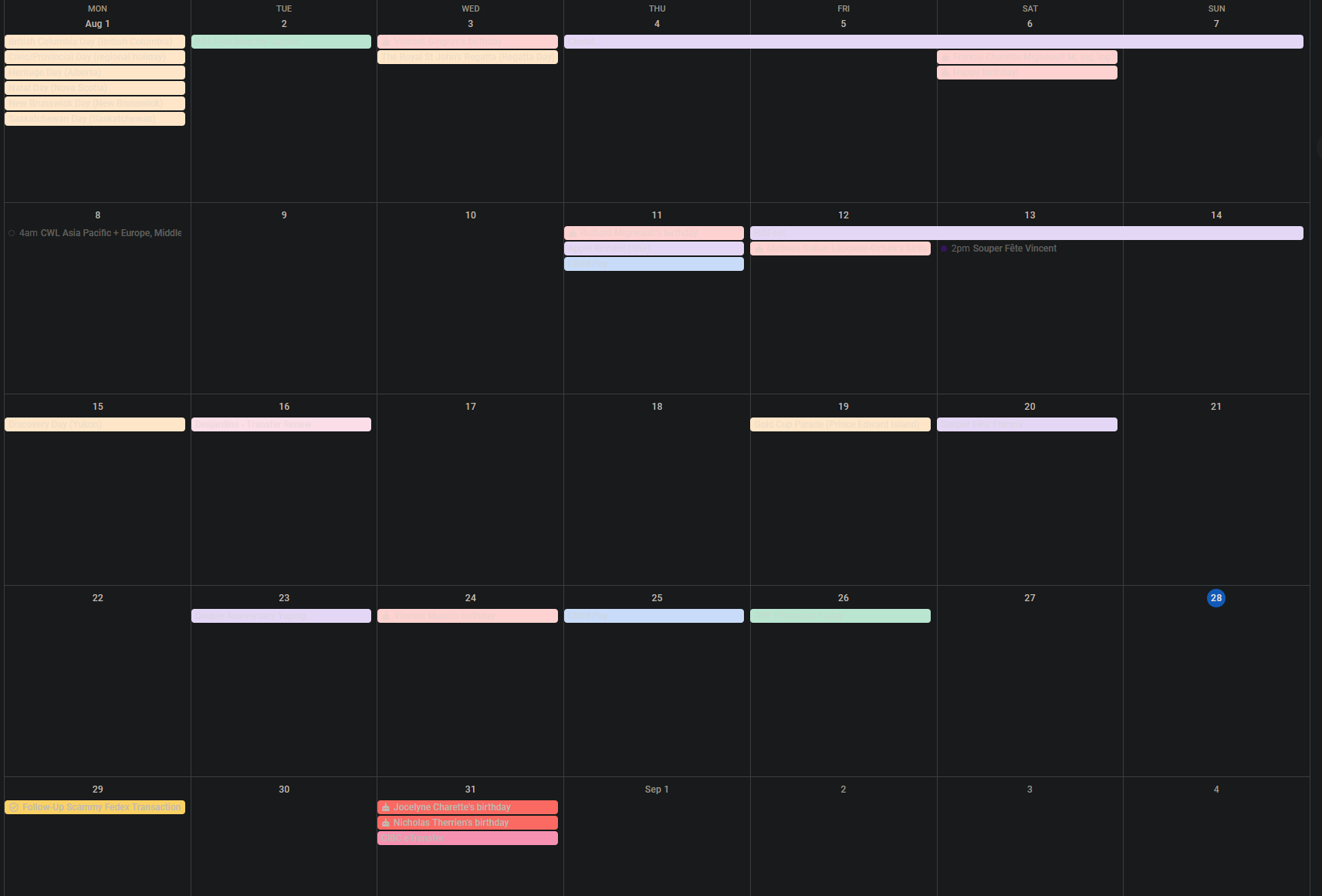 Some colors of past events on Google Calendar turn grey instead of the darkened color. · Issue ...