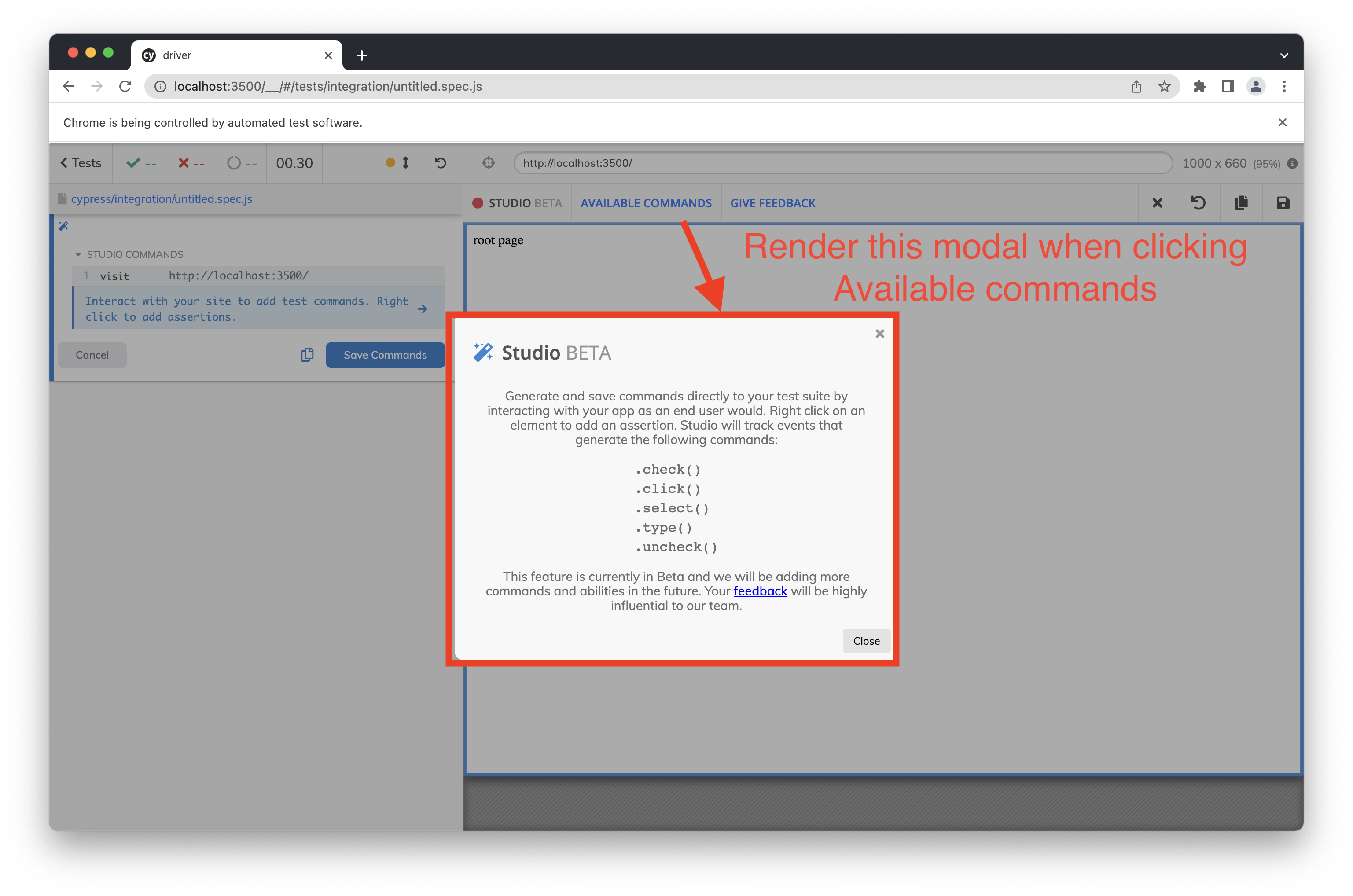 Implement Studio UI · Issue #23337 · cypress-io/cypress · GitHub