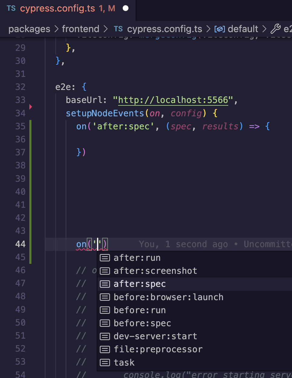 `after:spec` event handler error · Issue #26150 · cypress-io/cypress · GitHub