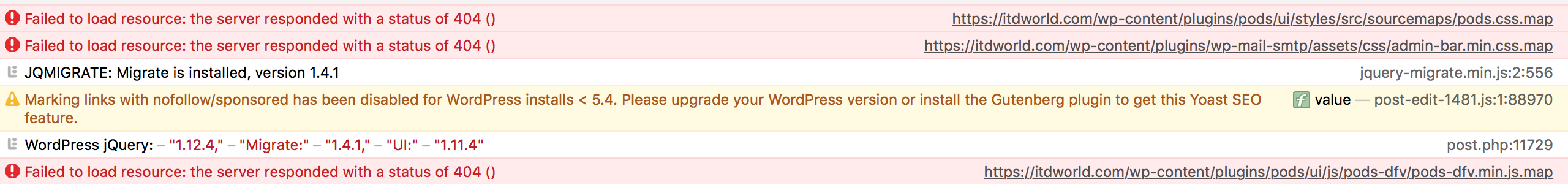 JS Console log error · Issue #5822 · pods-framework/pods · GitHub