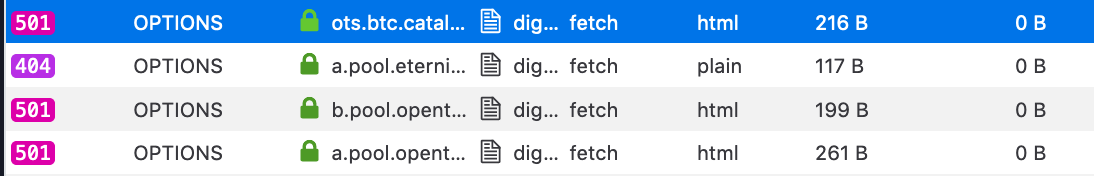 CORS issues + 404/501 errors · Issue #61 · opentimestamps/javascript-opentimestamps · GitHub