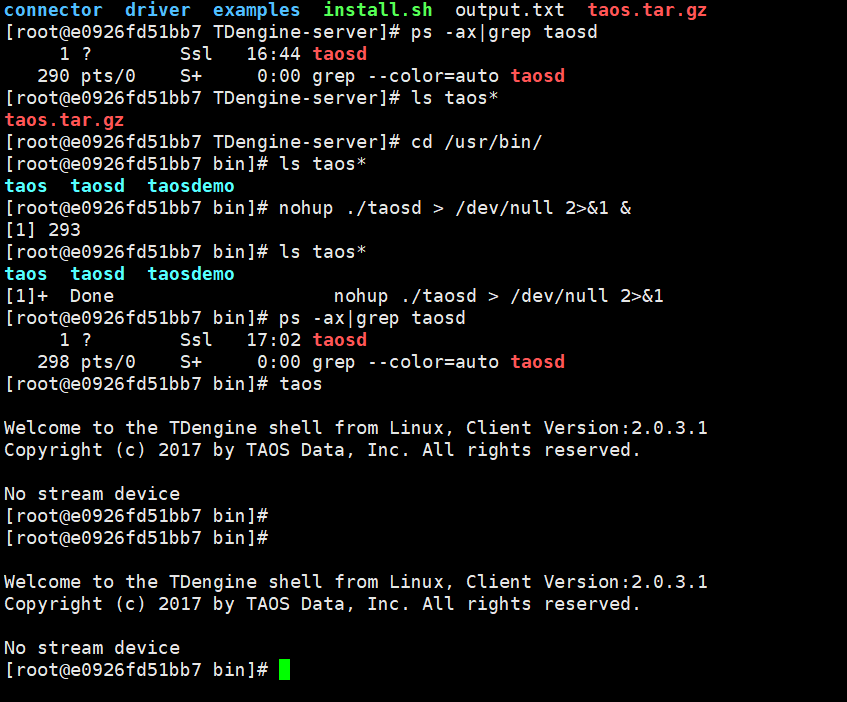 docker运行后，taos命令提示以下内容，并且终端不可操作 · Issue #3546 · taosdata/TDengine · GitHub