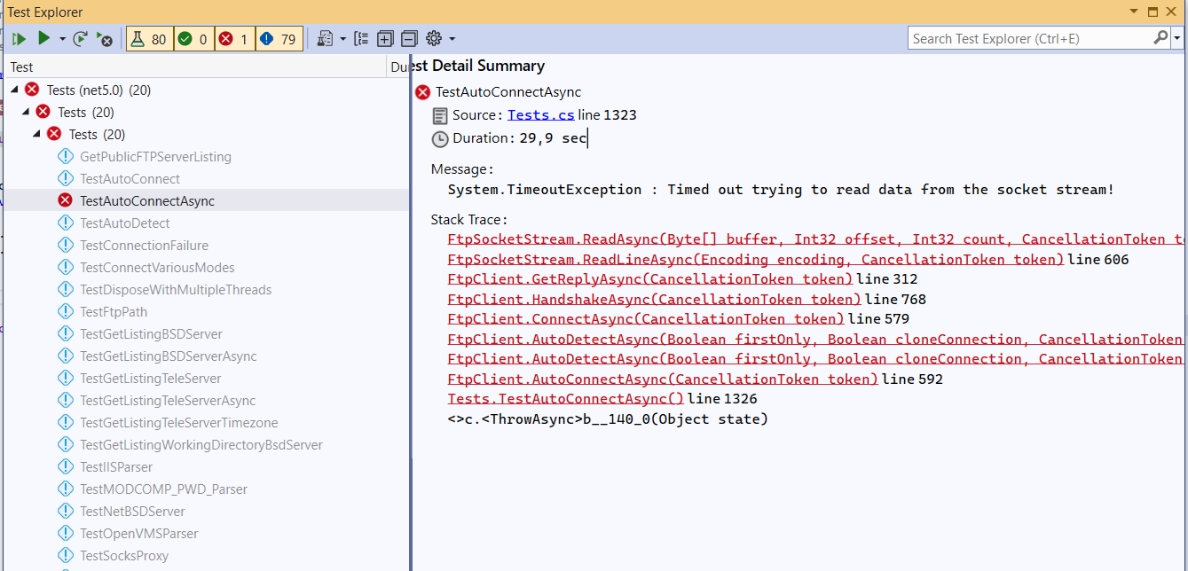 AutoConnectAsync error: Timed out trying to read data from the socket stream! · Issue #825 ...