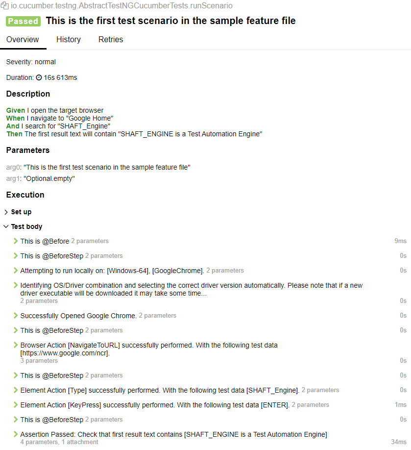 [Allure Report with Cucumber ] when we use @BeforeStep the output at ...