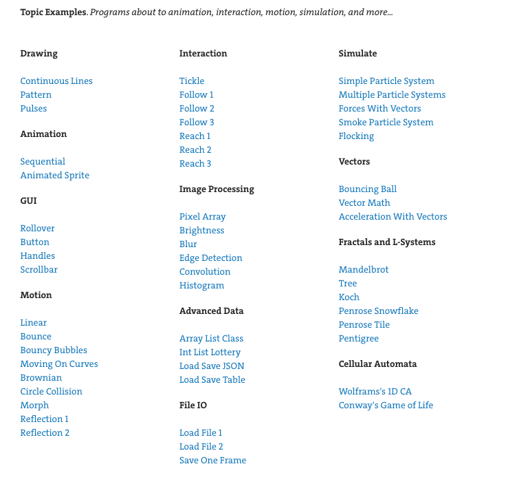 Examples Missing · Issue #230 · processing/processing-website · GitHub