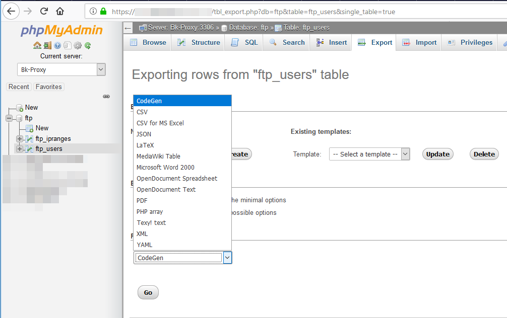 Missing SQL format from the export section · Issue #14873 · phpmyadmin/phpmyadmin · GitHub