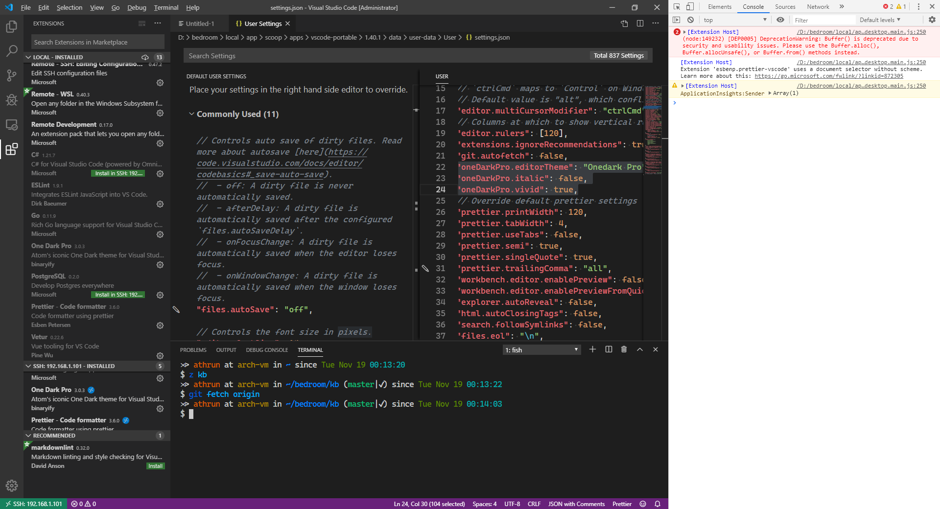 one dark pro vivid and blod disappear. · Issue #350 · Binaryify/OneDark-Pro · GitHub