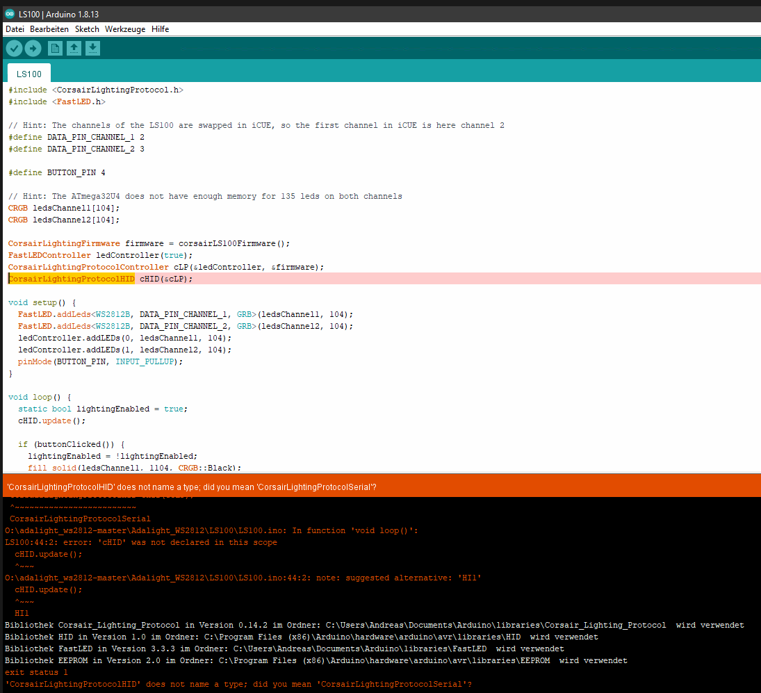 CorsairLightingProtocolHID does not name a type · Issue #193 · Legion2 ...