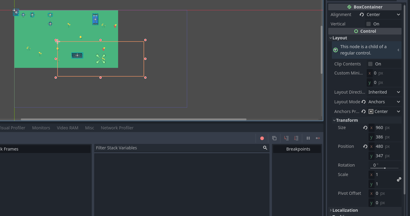 Centering a scaled container centers relative to the original size of the container · Issue ...