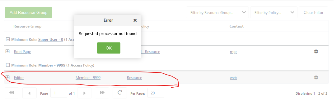 Error on remove access group policy · Issue #16238 · modxcms/revolution · GitHub