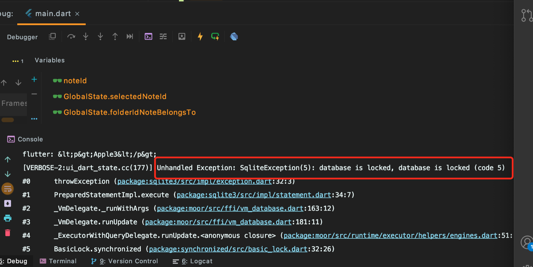 Why Database Is Locked When Executing Auto Save · Issue 906