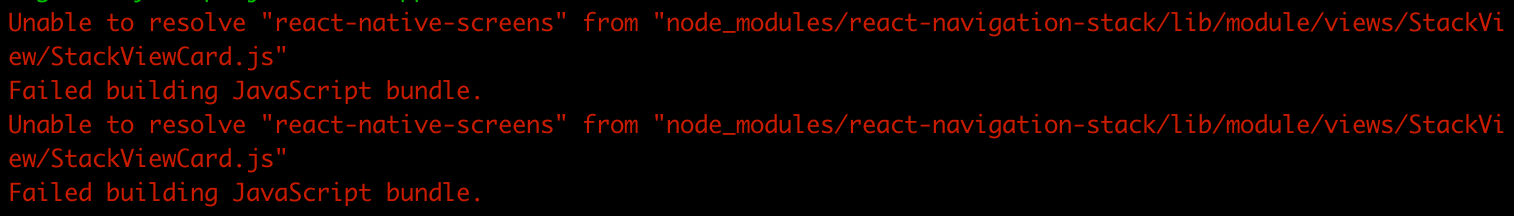 Unable to resolve "react-native-screens"の対応 · Issue #495 · wheatandcat/Peperomia · GitHub
