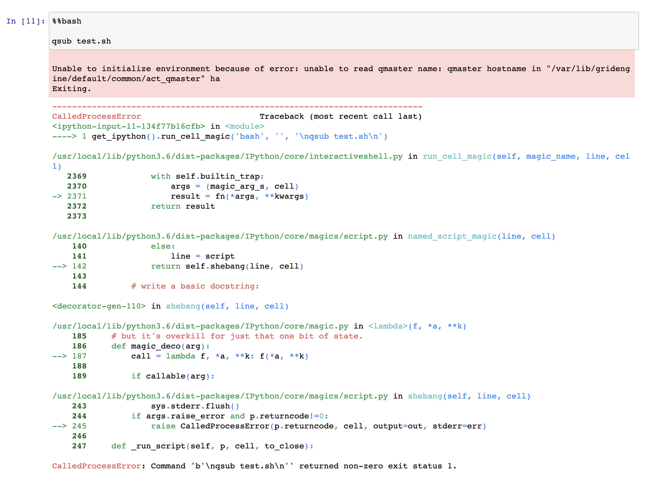 unable to read qmaster name from the jupyterhub with a new user · Issue ...