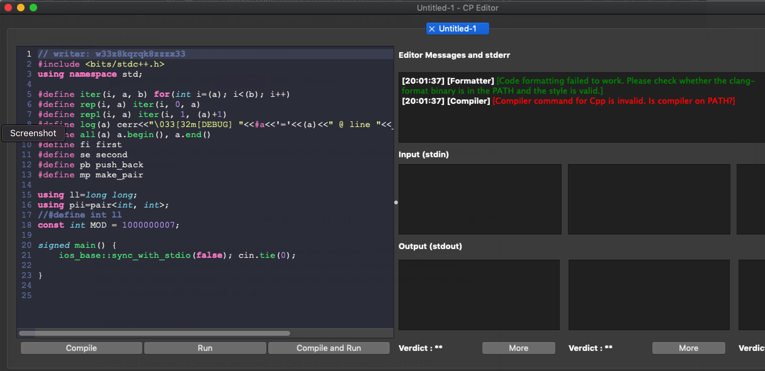 Issues on Mac · Issue #116 · cpeditor/cpeditor · GitHub