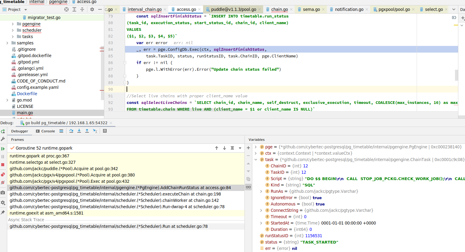 Critical: Pg_timetable hangs after some time · Issue #350 · cybertec-postgresql/pg_timetable ...