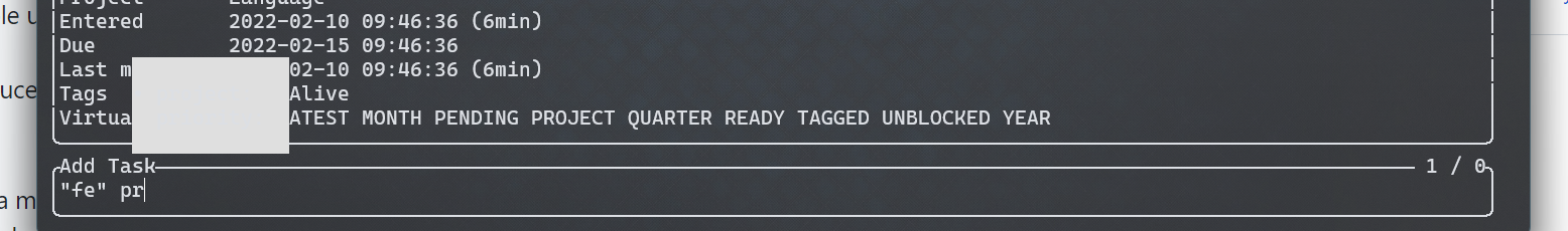 project / tag completion empty · Issue #400 · kdheepak/taskwarrior-tui · GitHub