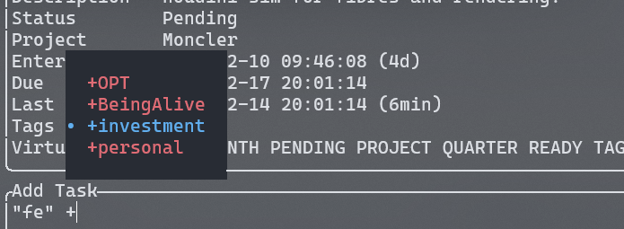 project / tag completion empty · Issue #400 · kdheepak/taskwarrior-tui · GitHub