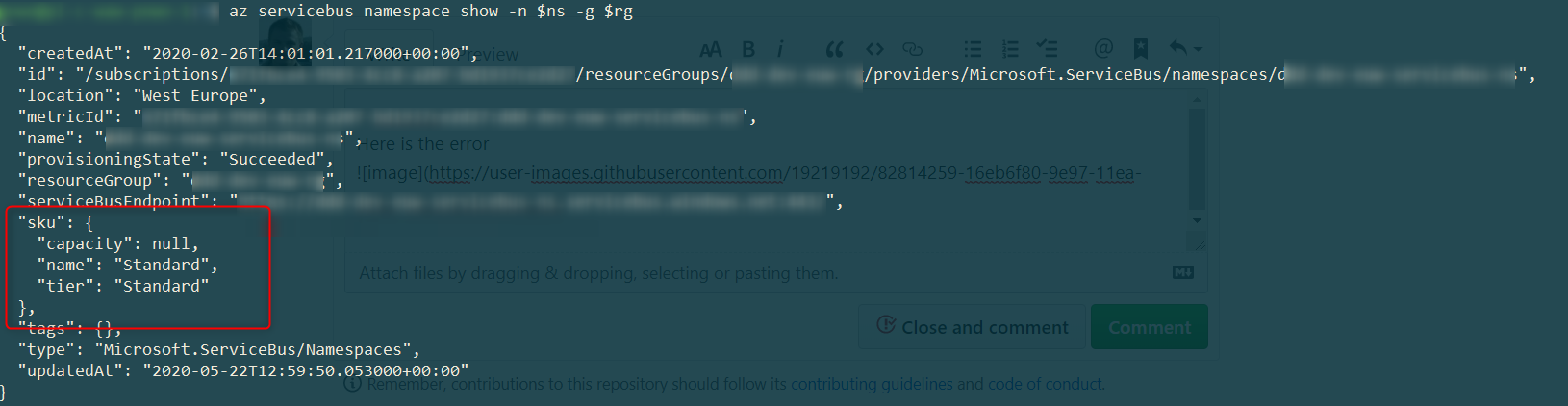 Servicebus Topic Update Doesn T Work For Standard Servicebus · Issue 13560 · Azure Azure Cli
